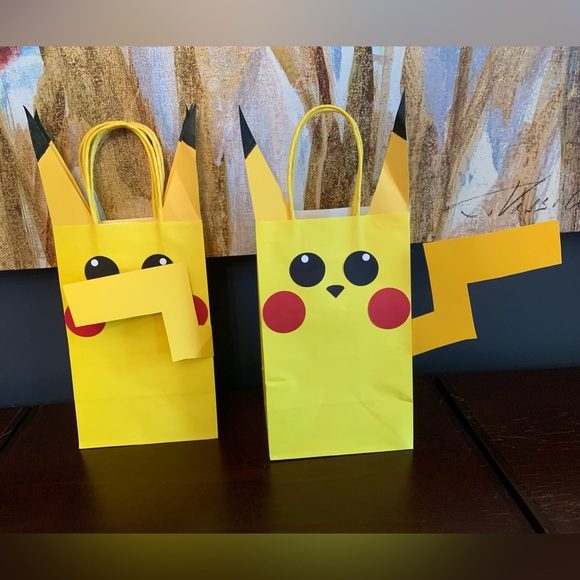 Homemade | Party Supplies | Pikachu Pokmon Gift Bags | Poshmark